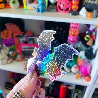 Holographic Star Bat Constellation Sticker 2 Sizes Vinyl - Etsy