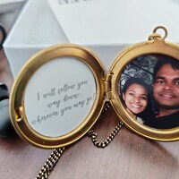 Add Photos to Your Locket Purchase, Message Locket, Customized Jewelry ...