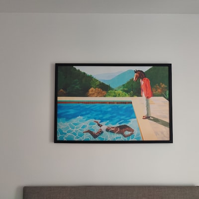Bojack Horseman Poster Hockney Pool Vintage Art Painting Gift for Fans ...