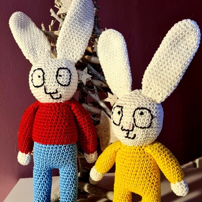 Crochet Pattern Simon the Rabbit Mini, Tutorial Crochet Simon the ...