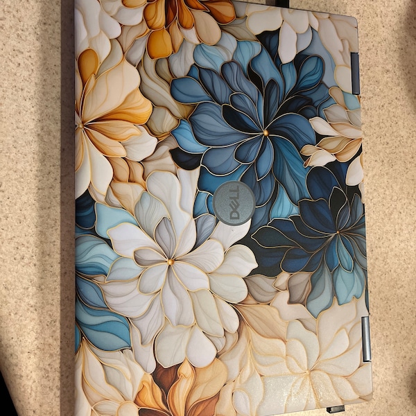 Dell Laptop Stickers, Aesthetic Flowerse Design, Customizable Gift ...