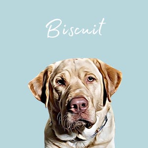 Custom Pet Portraits Using Pet Photo Personalized Digital Dog Portraits ...