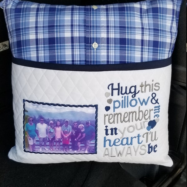 Hug This Pillow Remember Me Wording Storybook Pillow Design - 5x7 ...