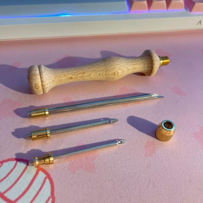 Adjustable Punch Needle Tool Set, Sizes 2.5mm 3.5mm 5mm Needles With ...