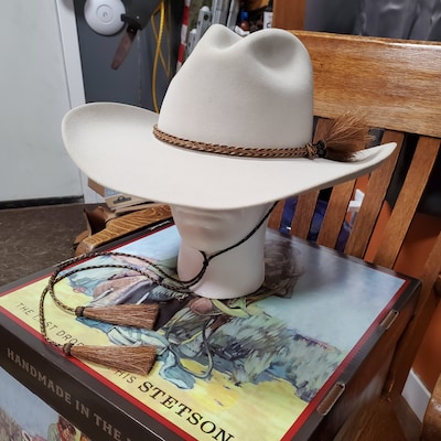 Horsehair Hat String, Cowboy Hat Stampede String, Chin Strap, Black N ...