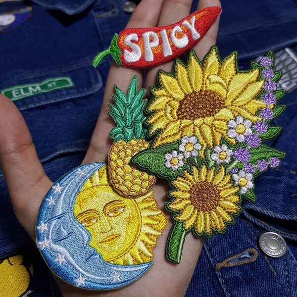 Spicy Pepper Patch - Embroidered Patches for Jackets - Wildflower + Co ...