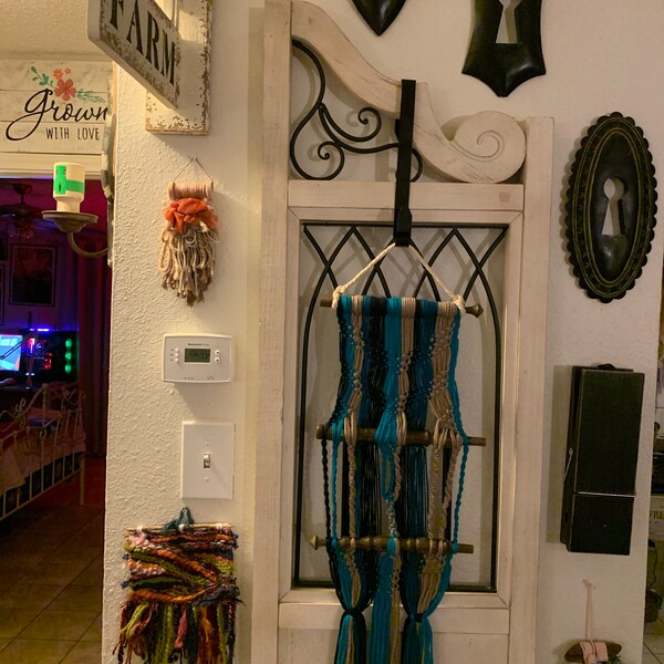 Minimalist Boho Woven Wall Hanging Contemporary Fiber Art Ribbon ...