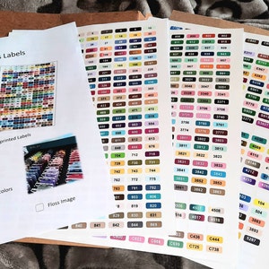 DMC Floss Labels Solid Color, Floss Image and White. - Etsy