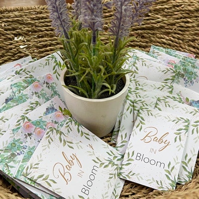 Baby in Bloom Shower, Seed Packet Favor, Baby Shower Seed Favors, Baby ...