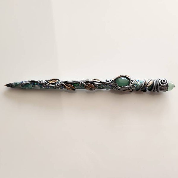 Magic Wand Purple and Gold Cosplay Magic Wand Purple Agate Gemstone ...