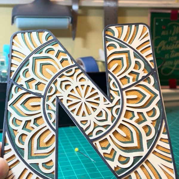 3d Layered Alphabet Mandala Bundle SVG. All Letters A-Z Included ...