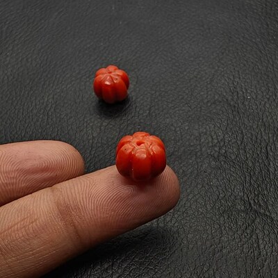 Expensive Deep Red Coral Beads-genuine Red Coral Rondelle Shape Beads ...