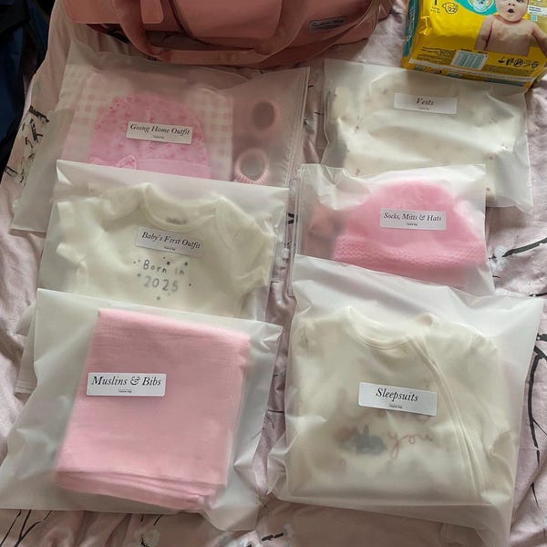 20pk Nursery Organisation Labels | Baby Clothes | New Baby | Home Decor ...