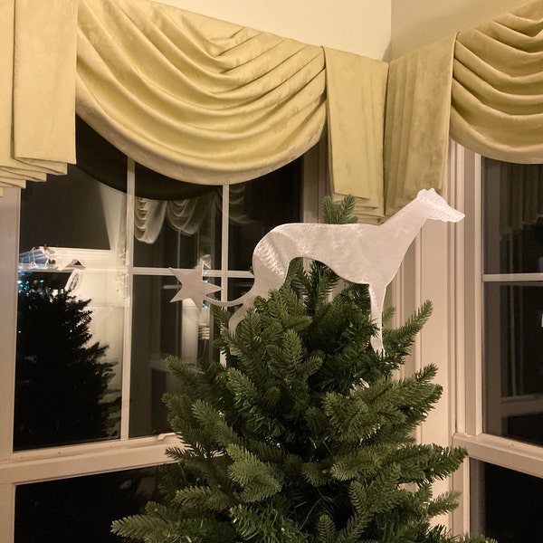 Greyhound, Dog Christmas Tree Topper, Holiday Decoration, Aluminum ...