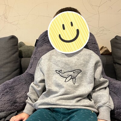 Killer Whale, Orca Embroidered Black Jumper - Etsy UK