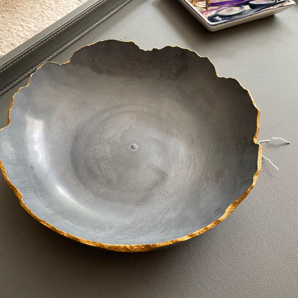 Large Concrete Bowl, Cool Bowl Centerpiece, Bowl for Keys, Key Holder ...