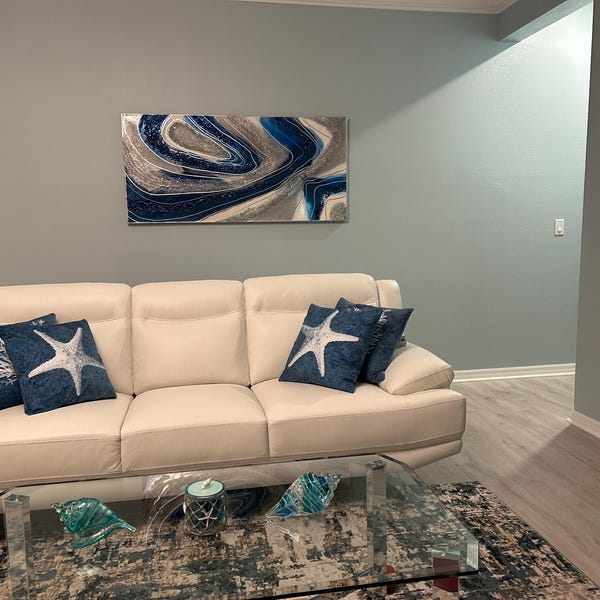 Glass Painting Resin Glam Wall Geode Art Big Quartz Original Abstract ...