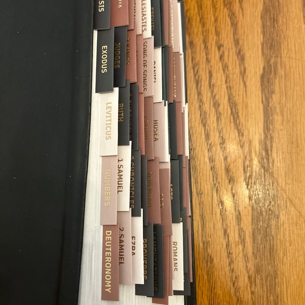 Bible Tabs for Women - Gold Foil Bible Tabs - Earth Tone Bible Stickers ...