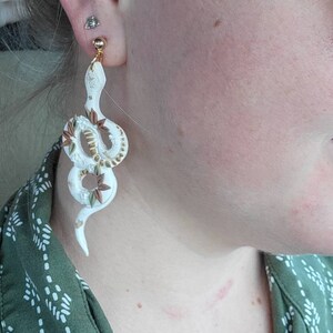 Clay Snake Earrings / Clay Snakes / Serpent Clay Earrings / Snake Clay ...