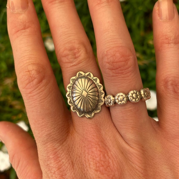 Big Concha Ring Sterling Silver Ring Statement Ring Western Ring ...