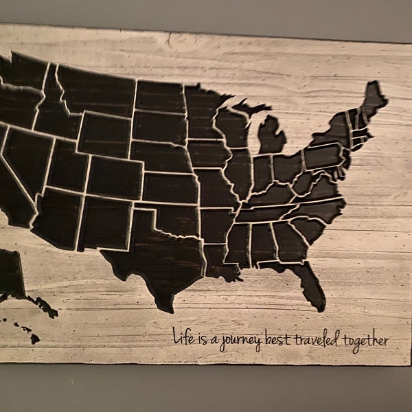 Map to Mark Travels, Map With Push Pins, US Map, Map of United States ...