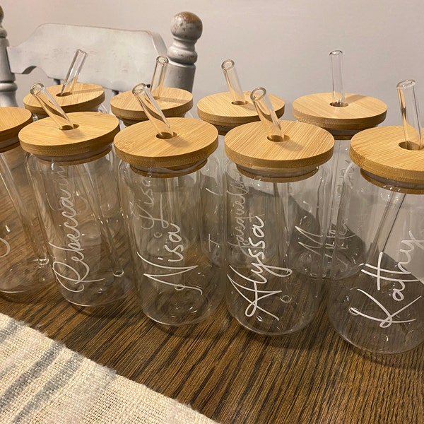 Personalized Bride Ice Coffee Cup - Bridesmaid Beer Can Glass Soda Cup ...