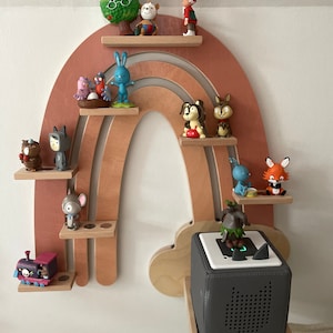 Tonie-Regal Musikbox-Regal Toniebox-Regal Regenbogen Grau - Etsy