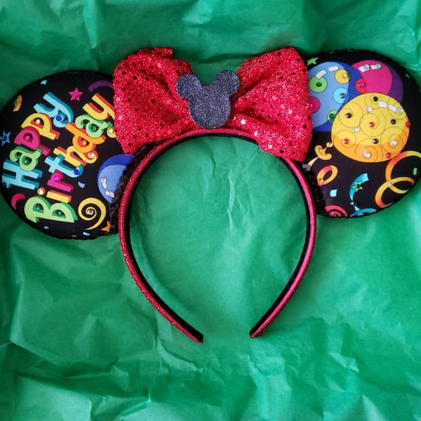Happy Birthday Disney Inspired Mouse Ears the Original Hand Embelished ...