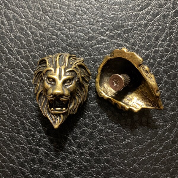 Lion King Conchos, Brass Screwback Conchos, Metal Lion Studs, Leather ...