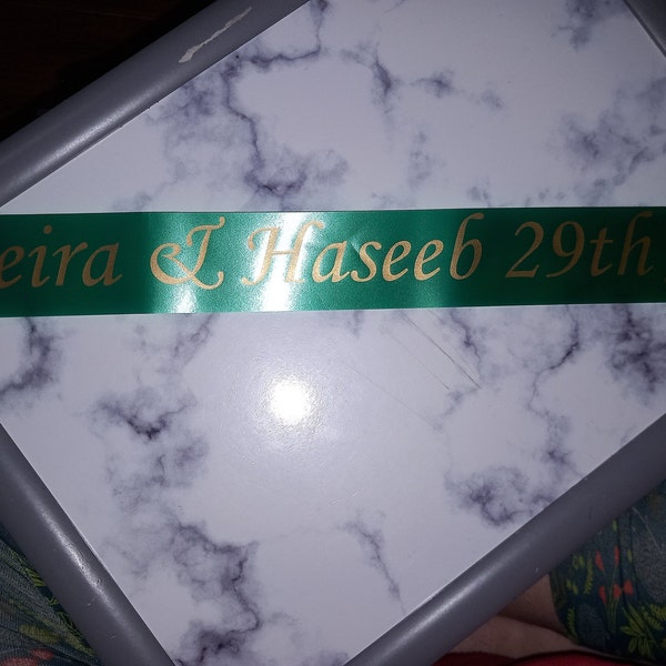 Personalised Wedding Car Ribbon | 6m Printed Car Ribbon Suitable for ...