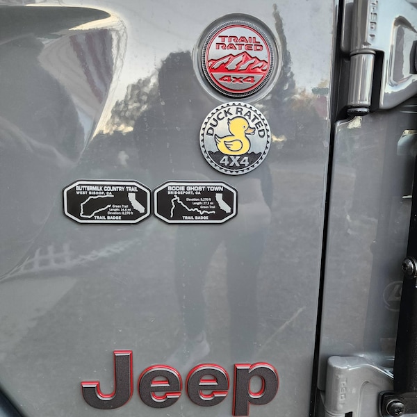 Custom Off-road Trail Badges for Jeep, Truck, Broncho, Chevy, Ford 4x4 ...