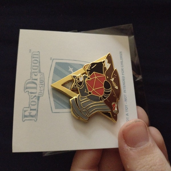 Raccoon With D20 Pin - Trash Rolls RPG Pin - Hard Enamel Pin - Etsy