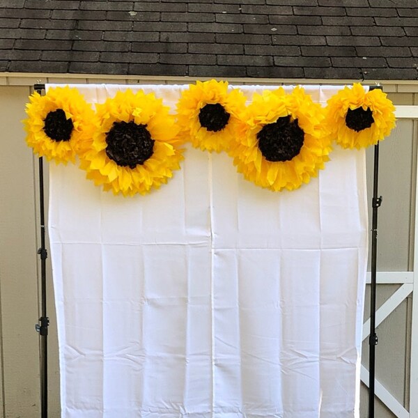 Choose Your Own Paper Sunflower Backdrop for Sunflower Wedding Decor ...