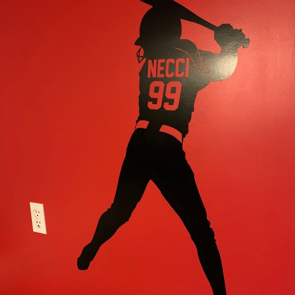 Custom Softball Wall Decal With Name and Jersey Number - Personalized ...