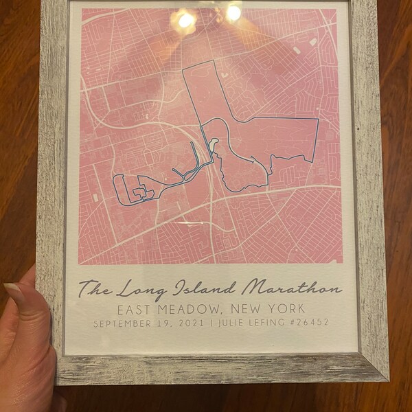 Personalized Marathon Map, Running Gifts for Men, Runner Gifts for ...