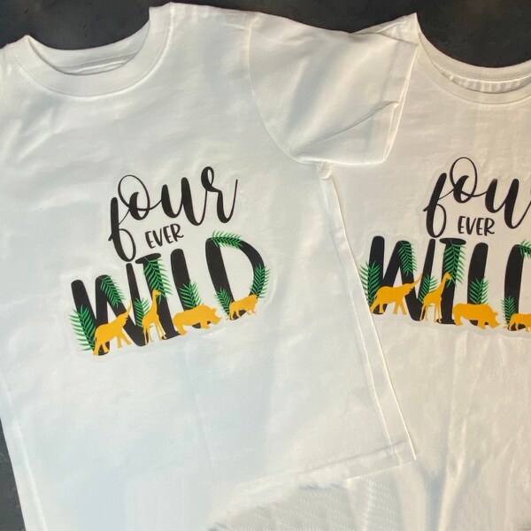 Four Ever Wild SVG Four Birthday SVG Safari Wild Four SVG Fourth ...