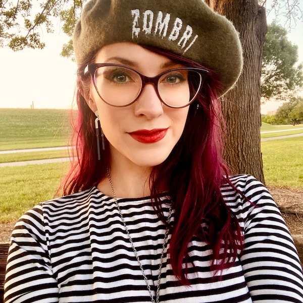 Embroidered Wool Beret Hat – Slouchy Beret – Personalized Embroidery ...