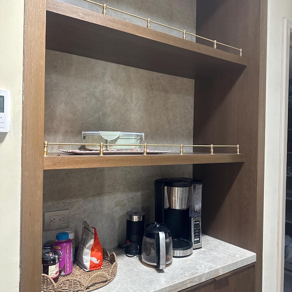 Unlacquered Brass Gallery Rail: Bookshelf Tipping Rail - Etsy