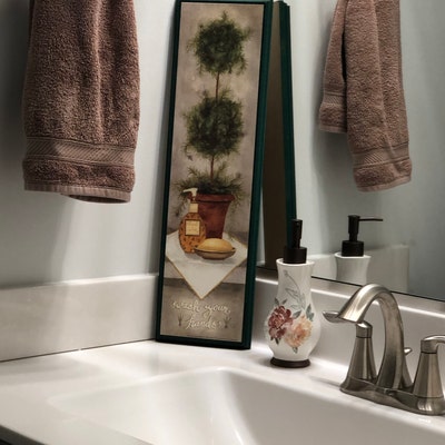 Powder Your Nose Bathroom Wood Sign - Etsy