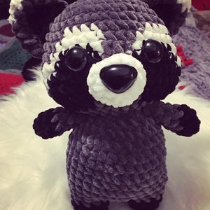 Crochet Pattern Chocho the Raccoon Cute Soft Toy - Etsy