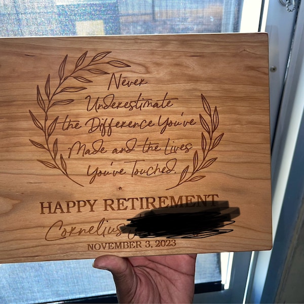 Happy Retirement Cutting Board, Retirement Cutting Boards, Retirement ...