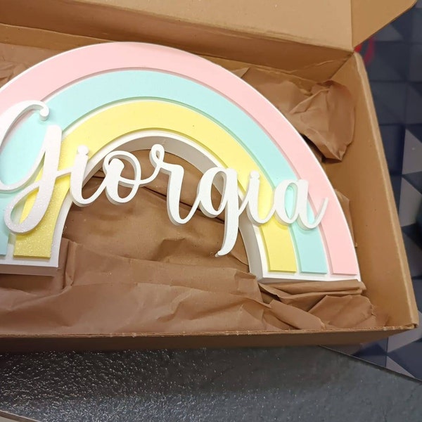 Rainbow With Personalized Name. Various Models and Colors to Choose ...