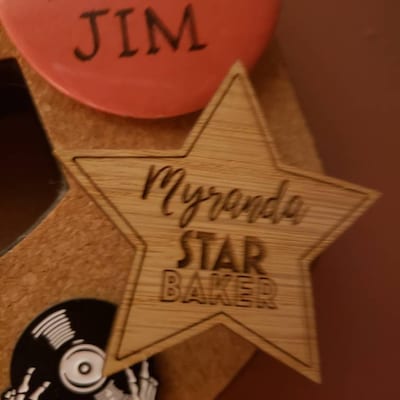 Star Baker Badge Bake off Brooch Star Badge Personalised - Etsy UK