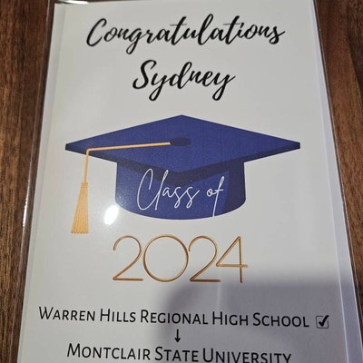 Personalized Graduation Card 2024, Custom Graduation Card, Customizable ...