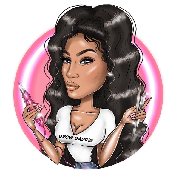 Brow Artist Logo Design Custom Portrait for Your Business Logo / Brow ...