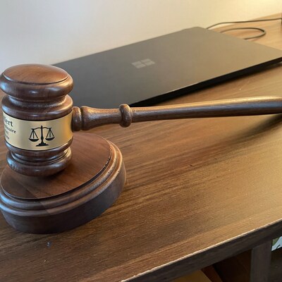 Giant GAVEL, Three Feet Long, Solid Oak, Custom Engraved Gavel Band ...