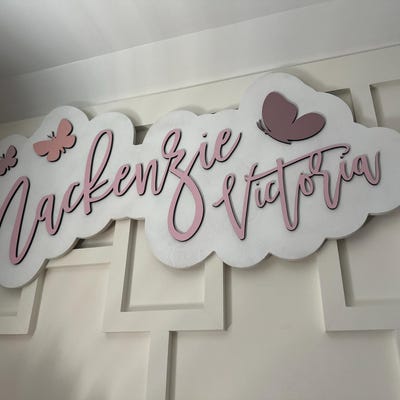 Small Name Sign, Nursery Name Sign, Wood Cutout Name Sign, Small ...