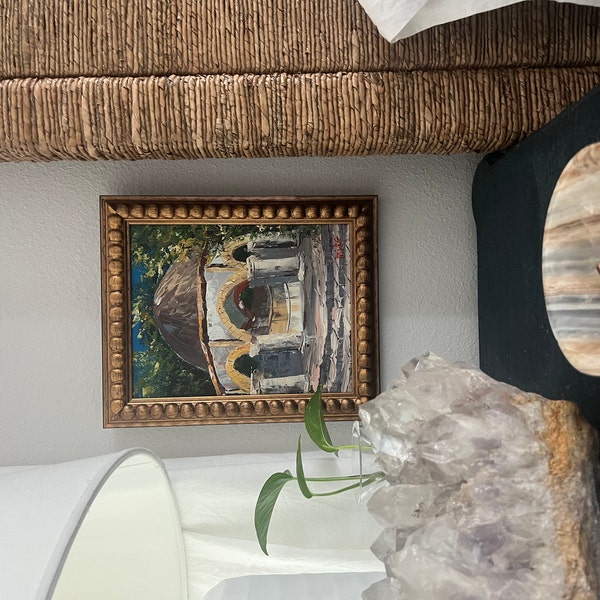 Chunky Bead Gold Picture Frame, Antique Distressed Finish- Custom ...