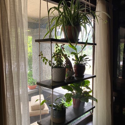 Window Plant Shelf Hanging Window Shelf 3 Tiered Window Floating ...