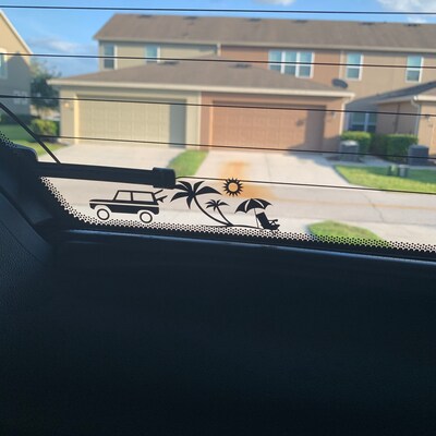Beach Paradise 4x4 & Car Windshield Vinyl Decal Sticker - Etsy